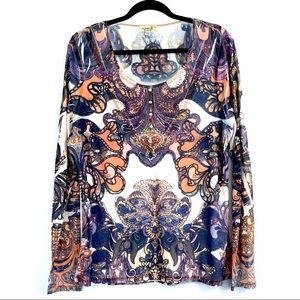 ONE WORLD | Tops | Paisley Multi Color Top From One World | Poshmark